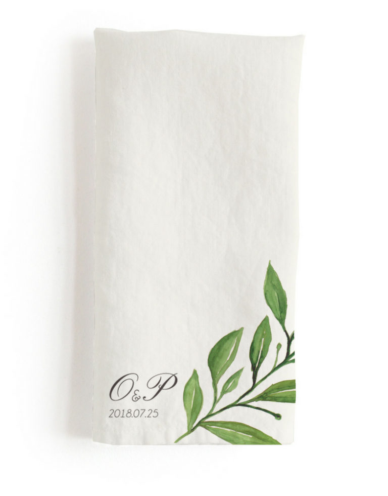 Custom Printed Linen Wedding Reception Napkins | 100% Linen | Linoroom ...