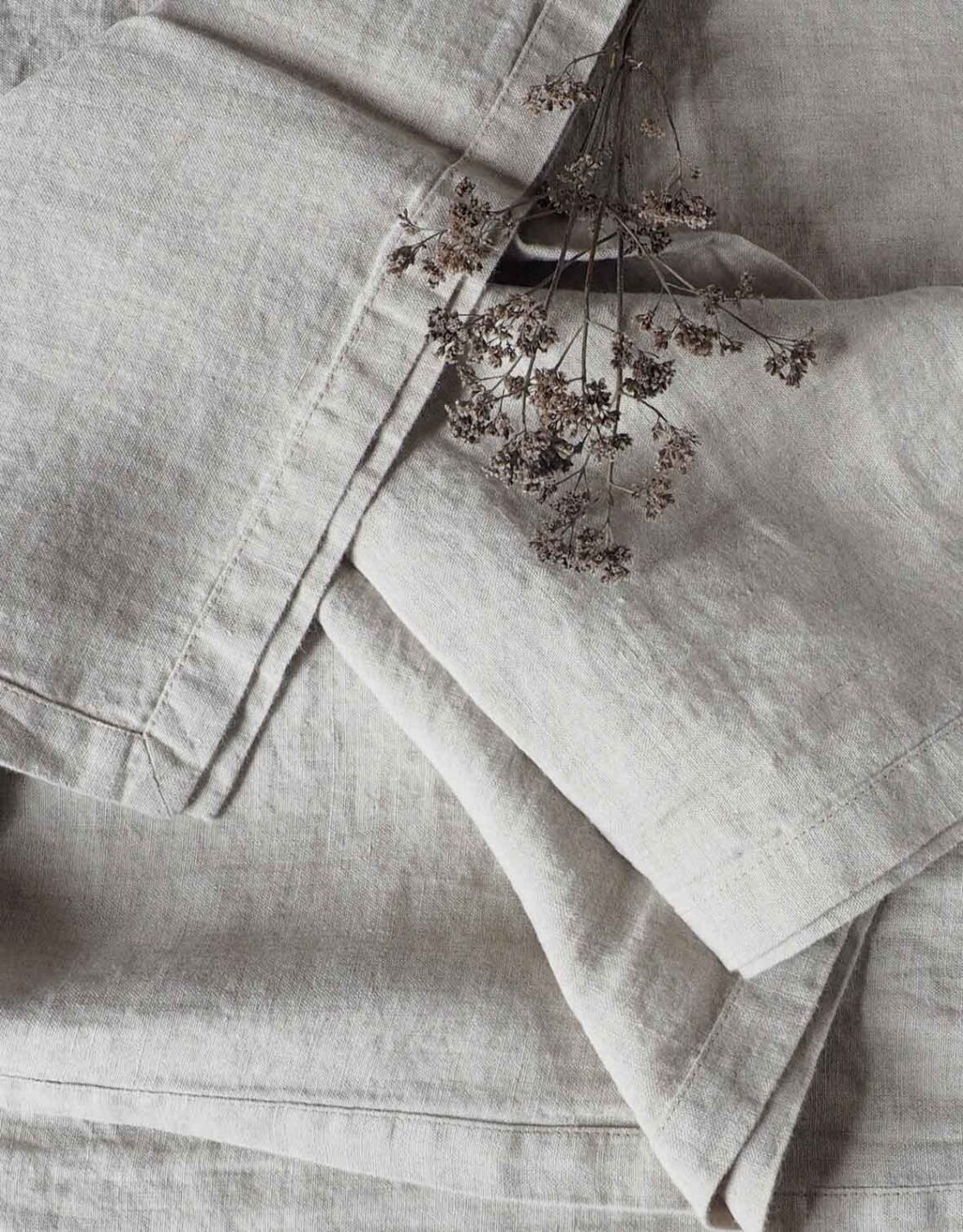 Green Trees Botanical Linen Table Napkins (set of 6) - LINOROOM 100% ...