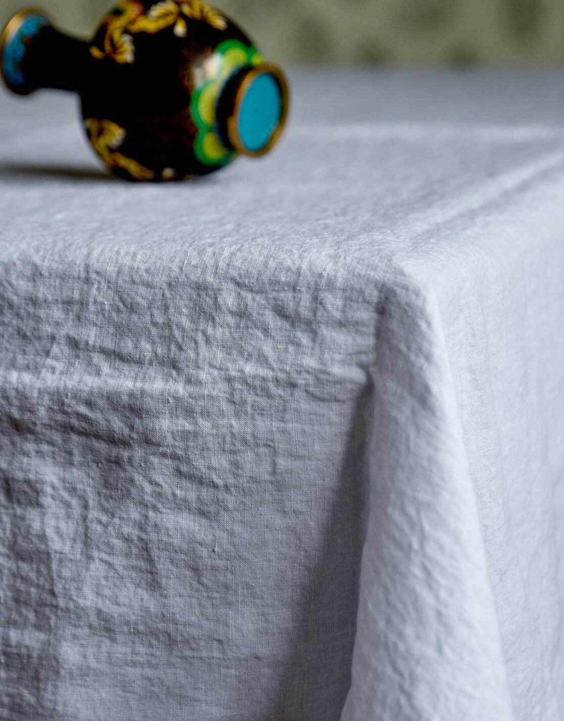 Quality White Linen Tablecloth - Big Size │ Linoroom