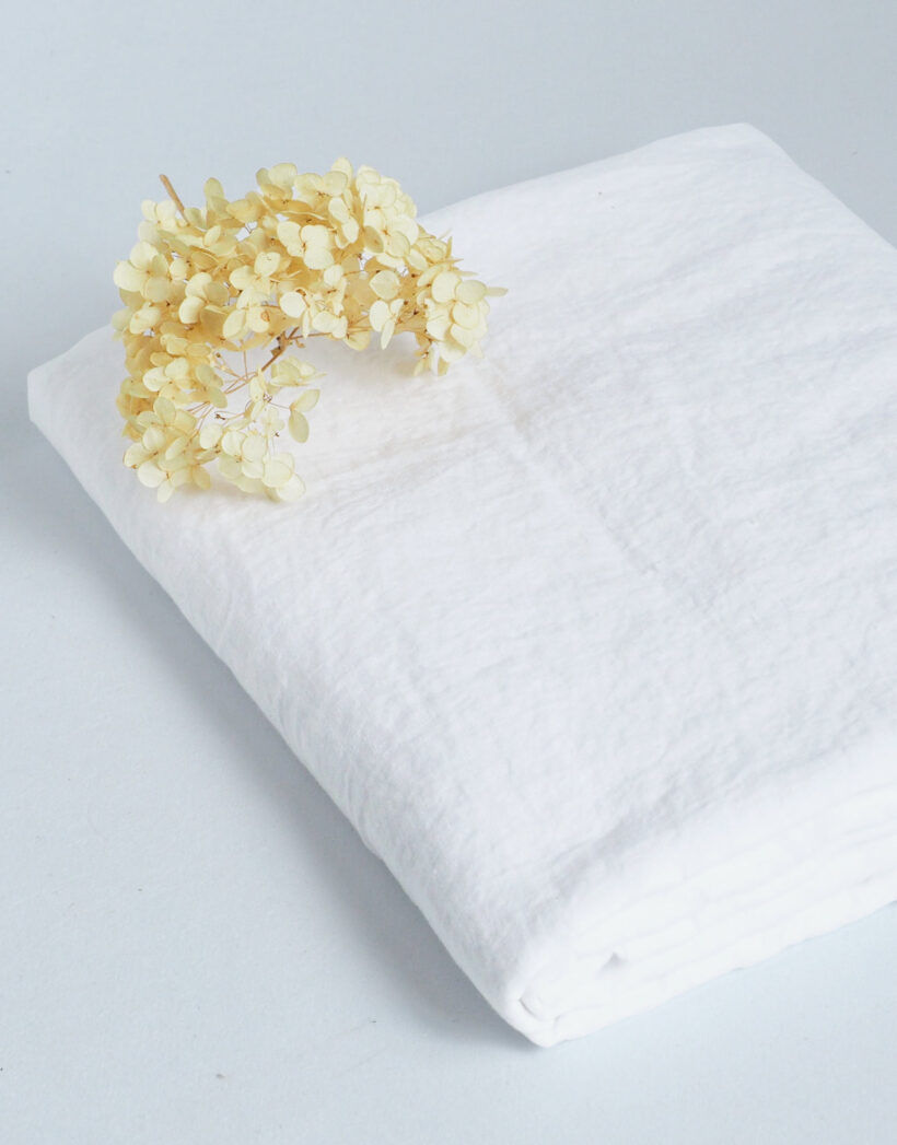 Quality White Linen Tablecloth - Big Size │ Linoroom