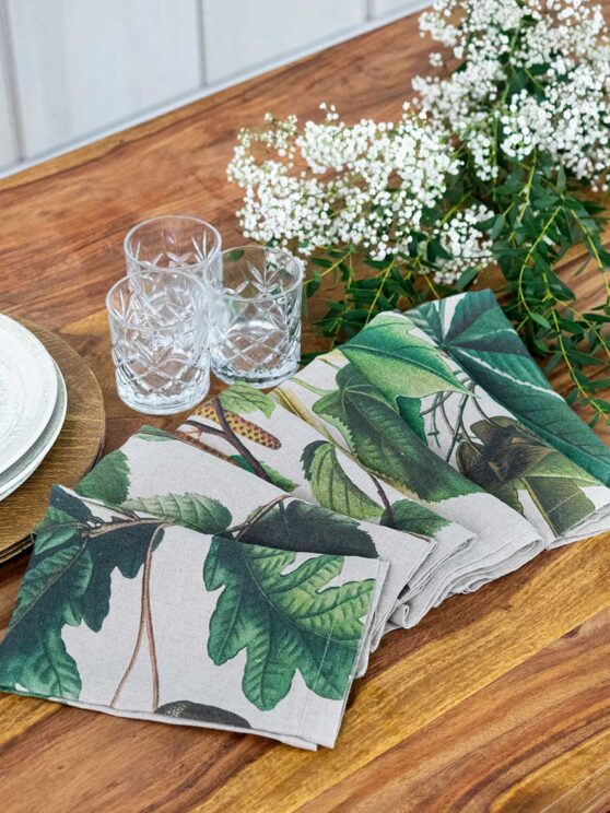 Trees Linen Table Runner | Linoroom home linen