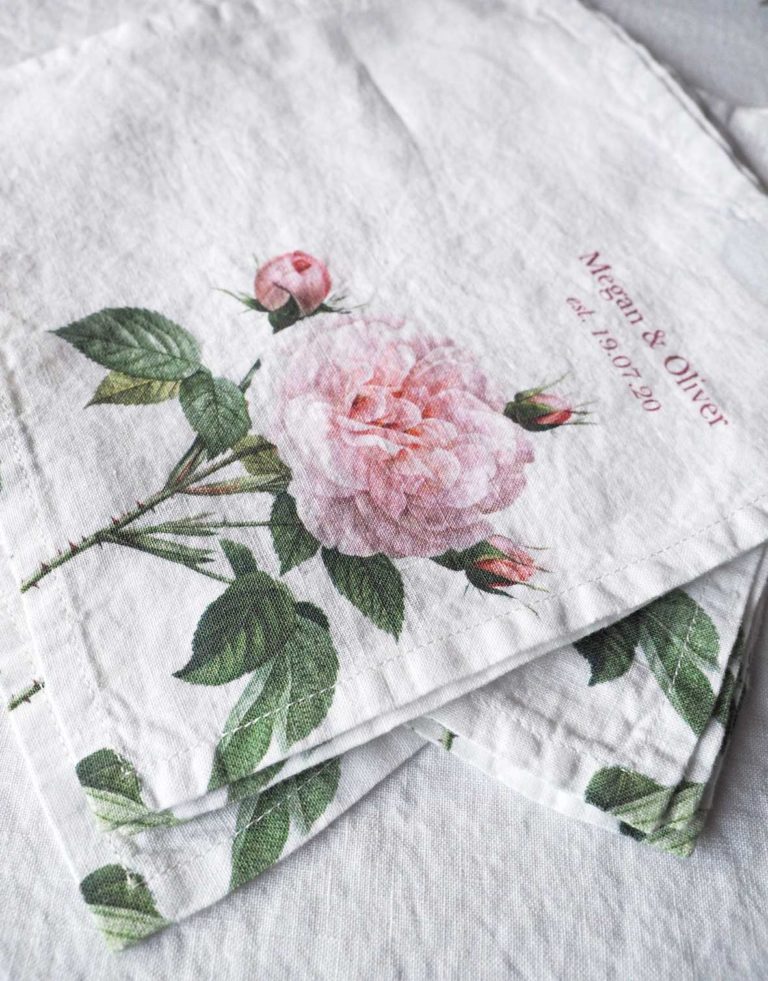 100% Linen Personalized Napkins │ Wedding Napkins │ LINOROOM