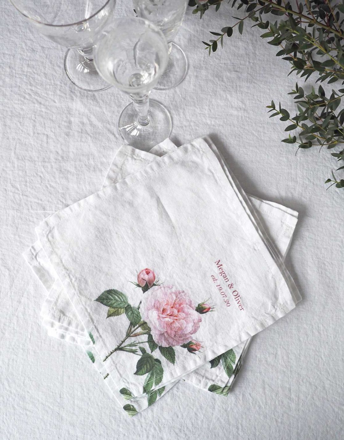 100% Linen Personalized Napkins │ Wedding Napkins │ LINOROOM