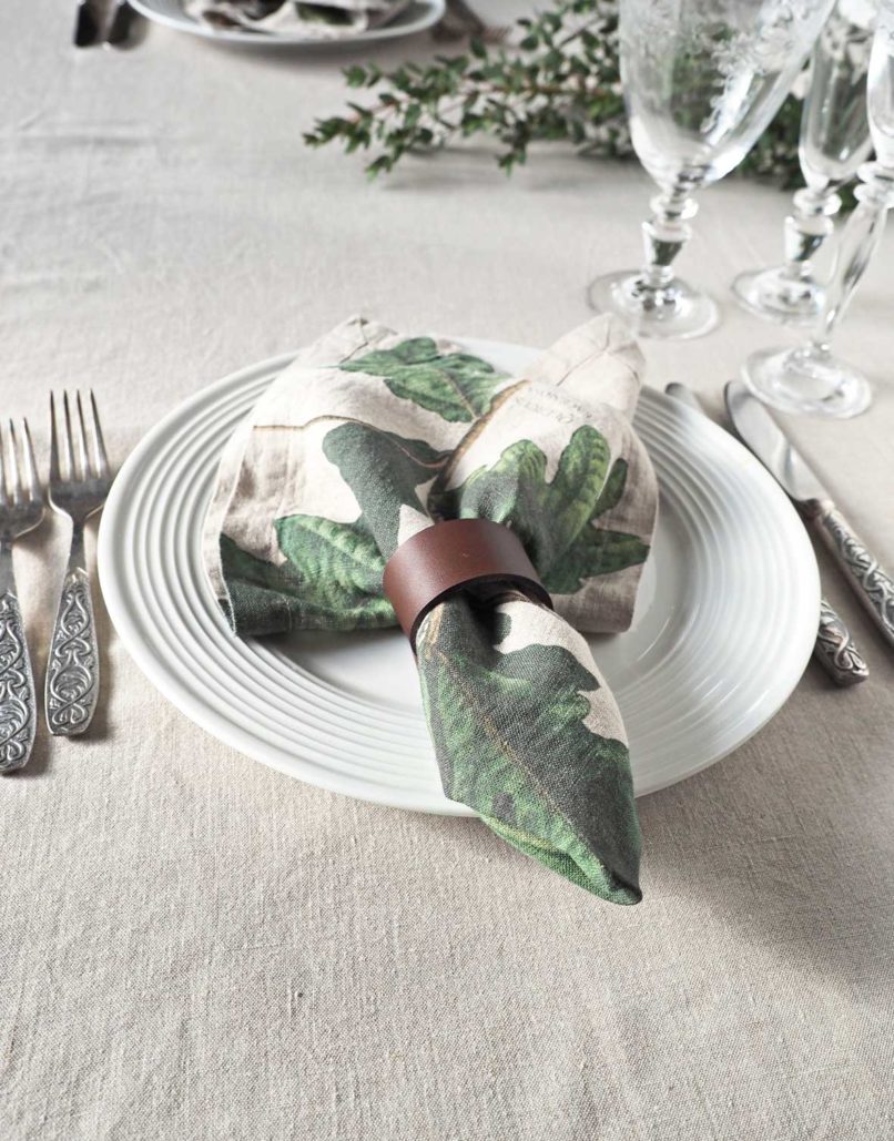 Linen Napkins Green Trees | Linoroom home linen