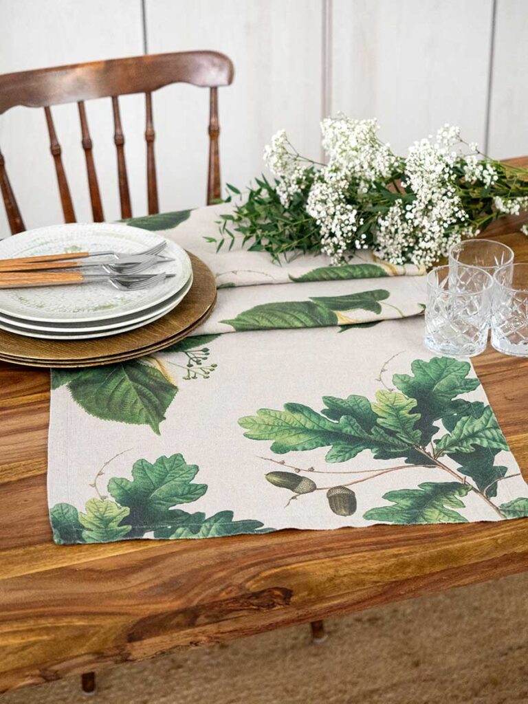 Trees Linen Table Runner | Linoroom home linen