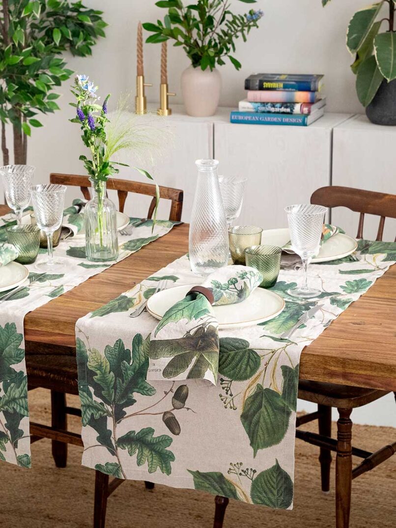 Trees Linen Table Runner | Linoroom home linen