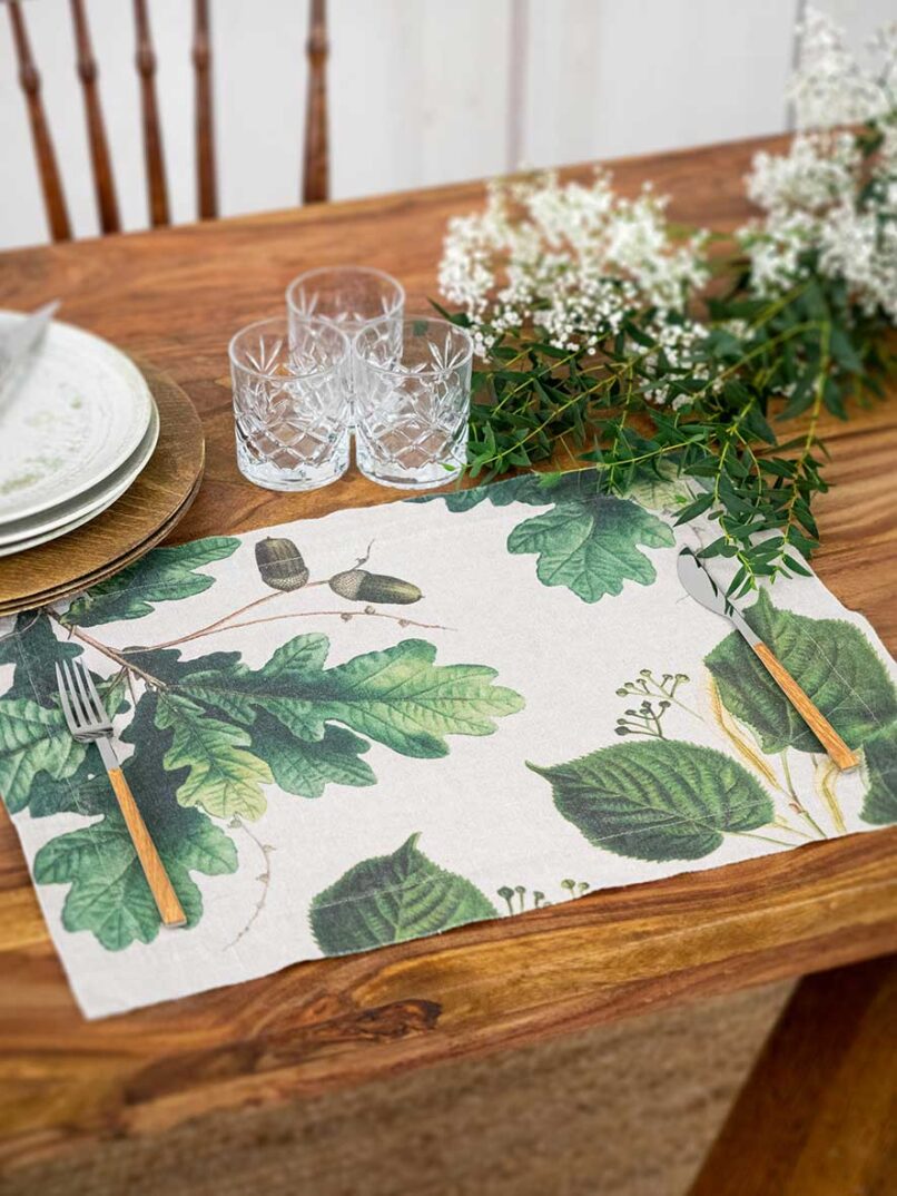 Trees Linen Table Runner | Linoroom home linen