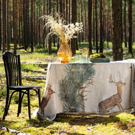 Wild Animals Linen Tablecloth - big size │ Linoroom