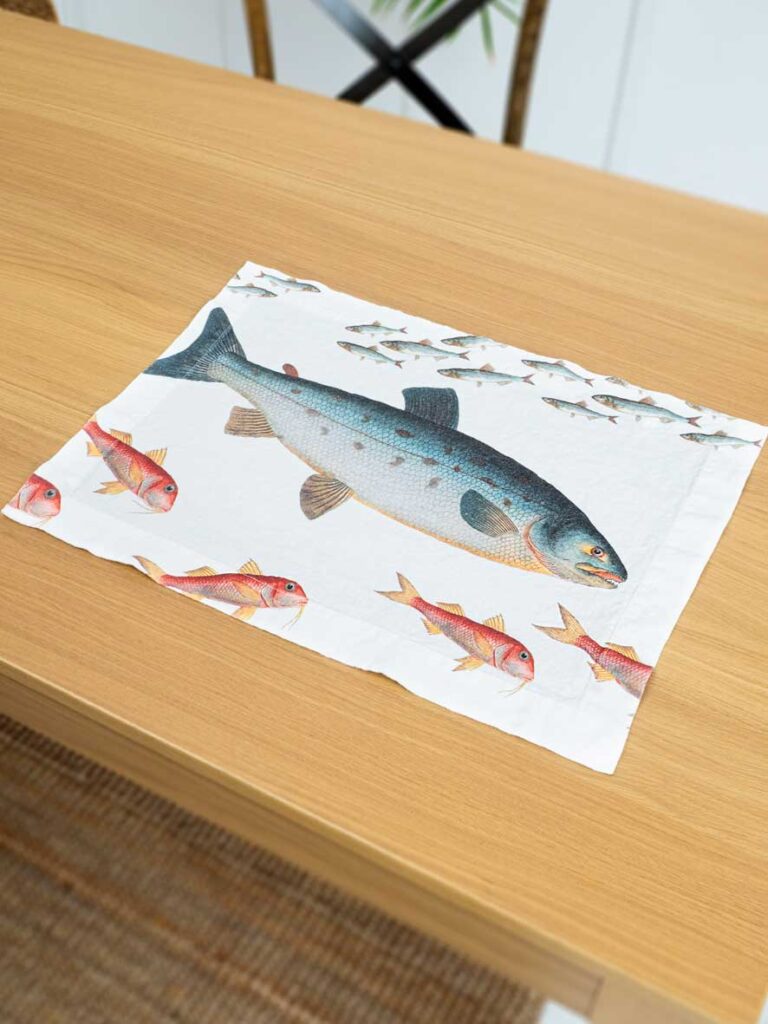 Sea Fish Linen Placemats | Linoroom home linen